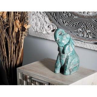 Green Paper Vintage Sculpture Elephant 13 x 7 x 8 - 7 x 8 x 13 - Bed ...