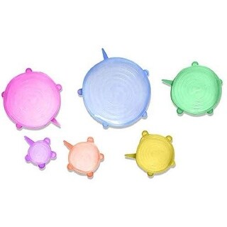 Silicone Flexible Stretch Lids Multiple Containers Keep Food Fresh ...