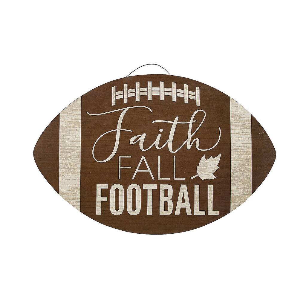 Faith Fall Football Door Sign, Fall, Home Decor, Wall Decor, 1 Piece ...