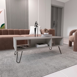 Vassel Coffee Table with Hairpin Legs nd Two Shelves - Bed Bath ...
