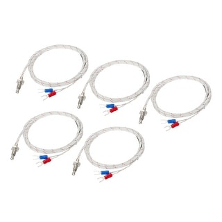 K Type Temperature Sensor 5pcs M6 Thermocouples 3.3ft 0 to 800°C(32 to ...