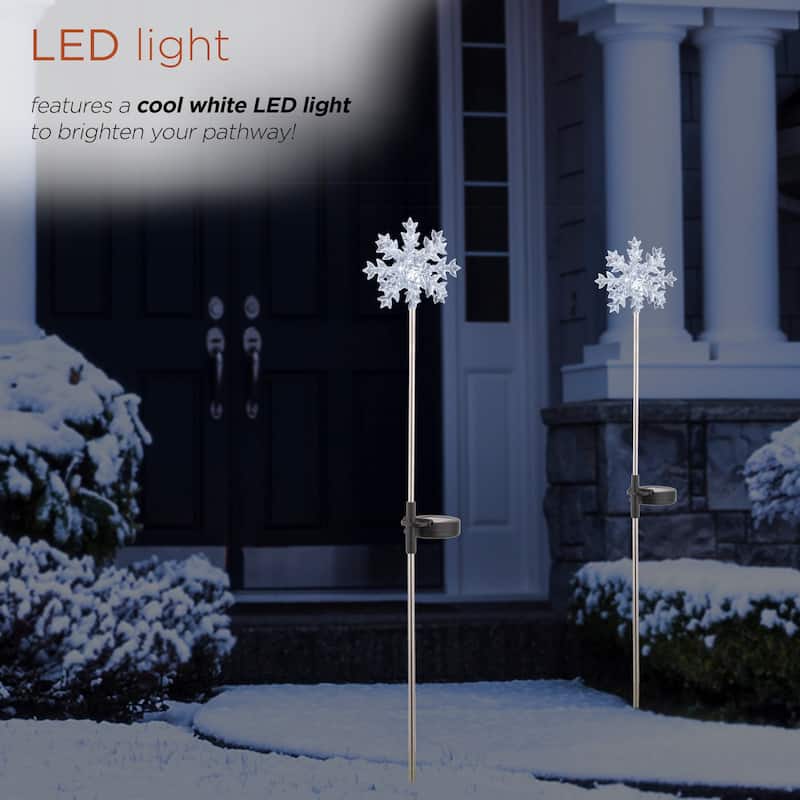 Alpine Corporation Outdoor Garden Stakes LED Lights (Set of 2 ...