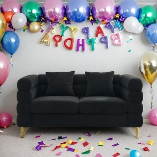 60Inch Oversized 2 Seater Sectional Sofa, Living Room Comfort Fabric ...