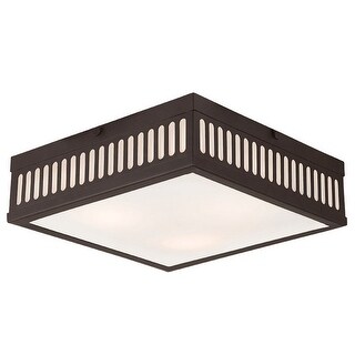 Livex Lighting Prentice 3 Light Flush Mount Ceiling Fixture - Bed Bath ...