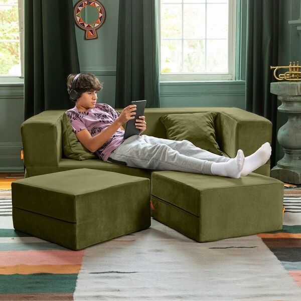 Loveseat and ottoman set store