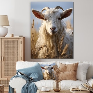 Designart "Goat Portrait Vibrant I" Animals Goat Wall Decor - Bed Bath ...