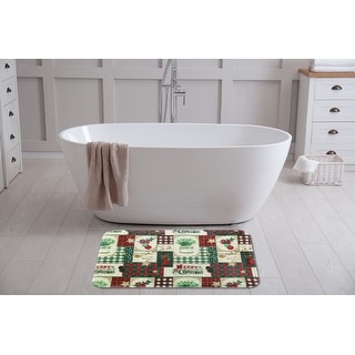 Christmas Patch Printed Foam Rug 17"x24" - Bed Bath & Beyond - 39196227