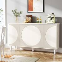 58 In Sideboard Buffet Cabinet with Doors Freestanding Storage Cabinet ...