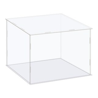 Display Case Box Acrylic Box Transparent Showcase 26x26x21cm for ...