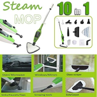 Versatile 10-in-1 Steam Mop: Ultimate Cleaner for Hardwood Floors, Tile ...