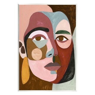 Stupell Contemporary Abstract Face Wall Plaque Art by Victoria Borges ...
