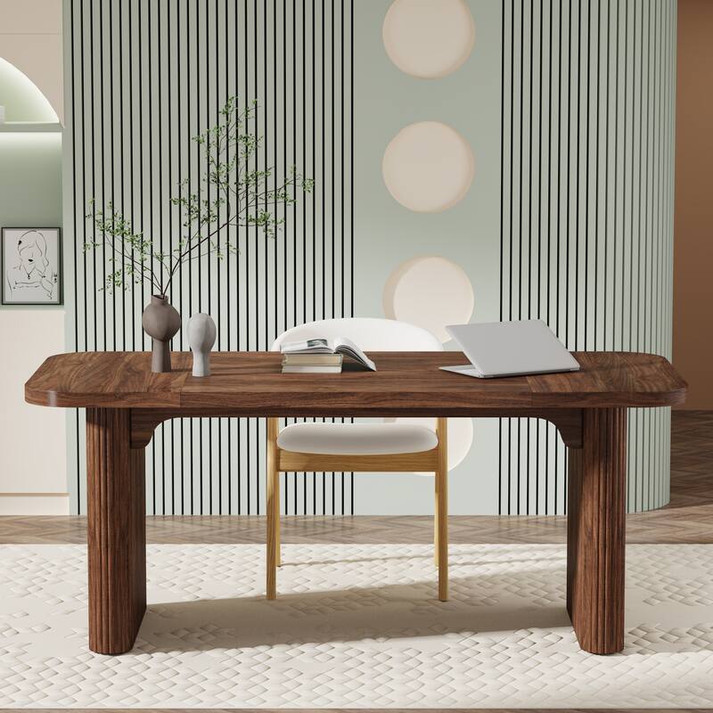 63'' Executive Computer Desk for Home Office, Japanese Writing Table ...