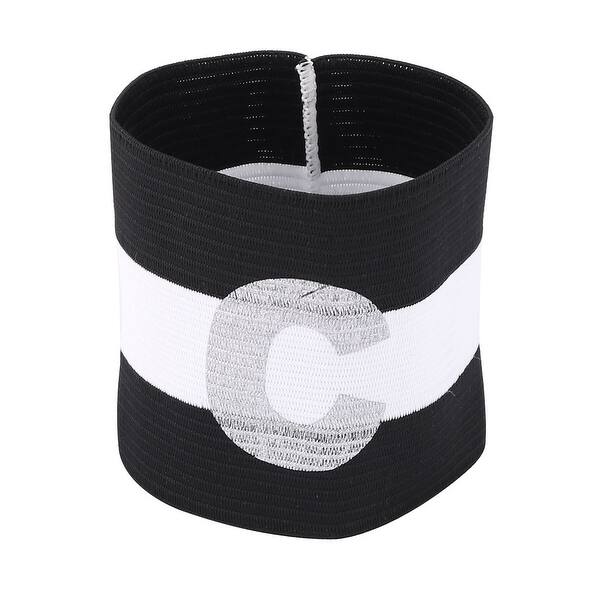Letter C Printed Elastic Football Soccer Captain Armband Arm Band Black ...