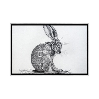 iCanvas "Black Tail Hare Drawing" by Elena Belous Framed - Bed Bath ...
