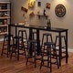 Bar Table, 47" Pub Table High Top Table Rectangular Bar Height Table ...