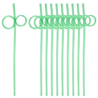 40pcs Silly Straws, 260x70mm Crazy Straws for Gift Christmas - Green ...
