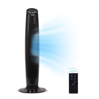 Black + Decker 36 inches Digital Tower Fan with Remote, Black - Bed ...