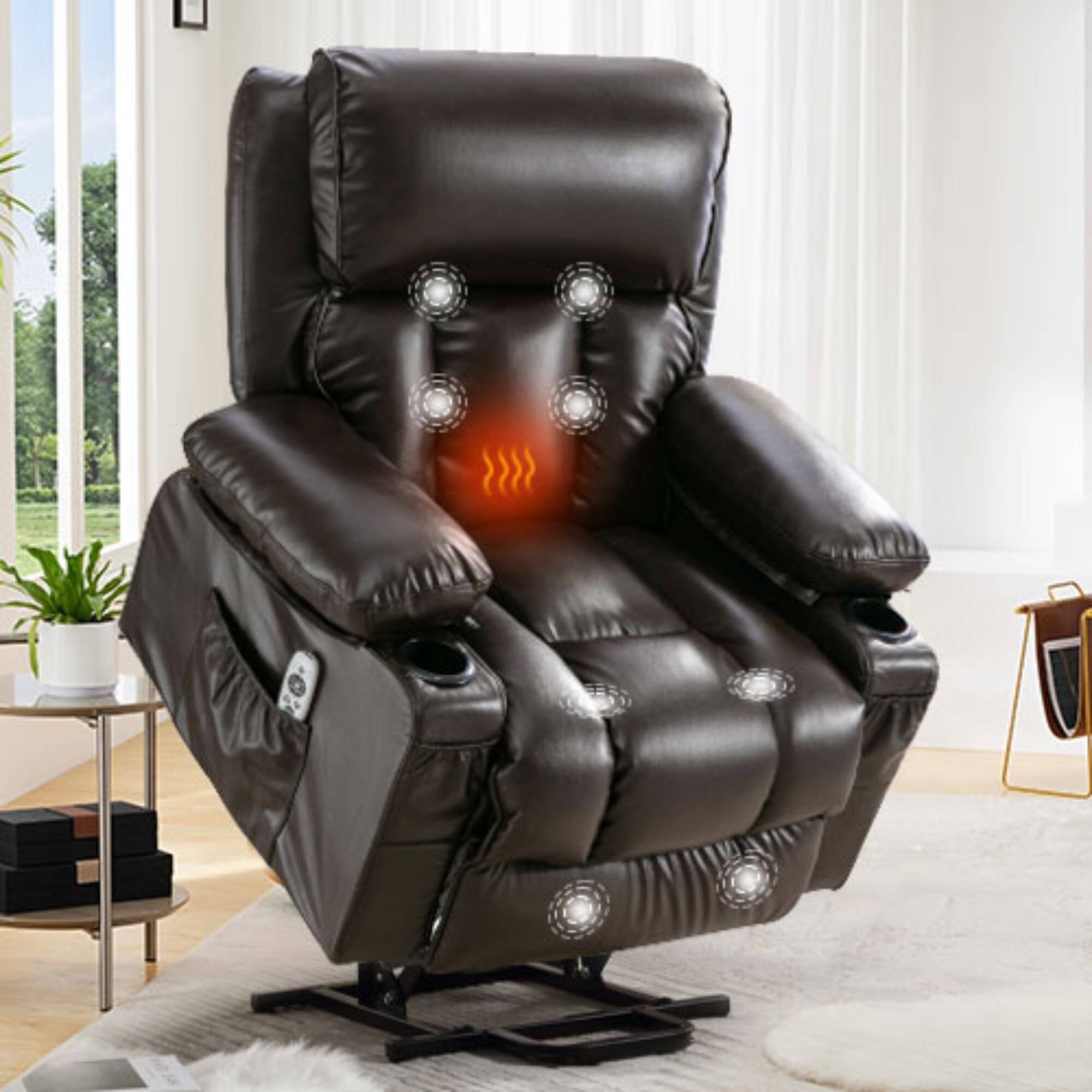 Power Lift Recliner Chair Recliners with Heat & Massage, Recliner Chair ...