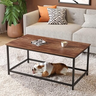 Coffee Table Simple Modern Rectangular Center Table Open Space ...
