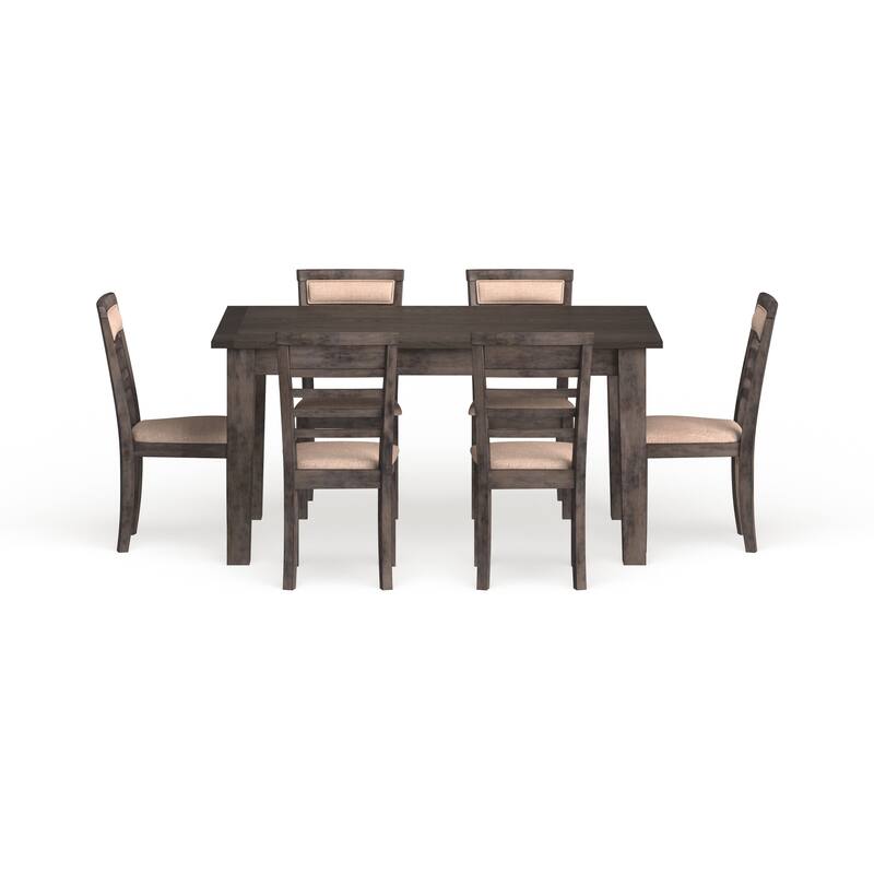 Keso Rustic Solid Wood 7-Piece Dining Table Set by Furniture of America ...