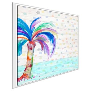 "Funky Palm on Dots II" Print on Floating Canvas - Bed Bath & Beyond ...