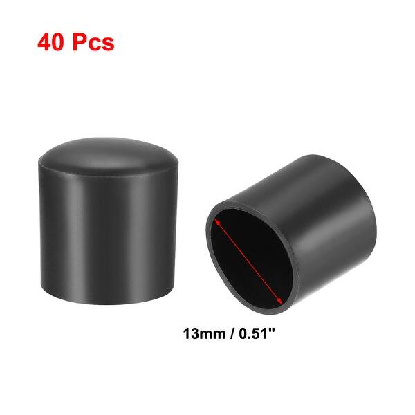 40Pcs Chair Leg Caps Rubber Floor Protector Furniture Feet Covers 13mm ...