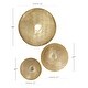 Gold Metal Large Metallic Disk Plate Home Wall Decor (Set of 3) - Bed ...