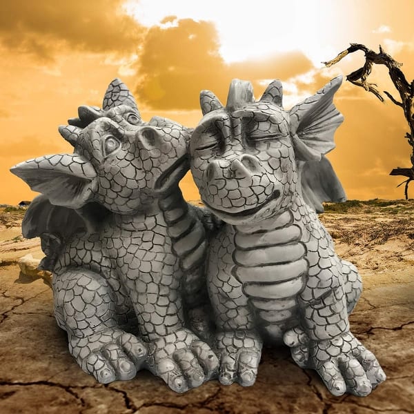 Dragon Couple Garden Statue Outdoor Decoration - Bed Bath & Beyond ...