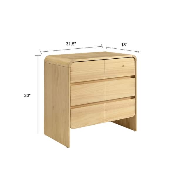 MUSEHOMEINC Modern Solid Wood 3 Drawer Dresser for Bedroom-Modern ...
