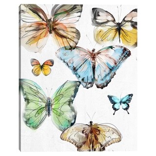 Les Papillons 1 by Studio Arts Canvas Art Print - Bed Bath & Beyond ...