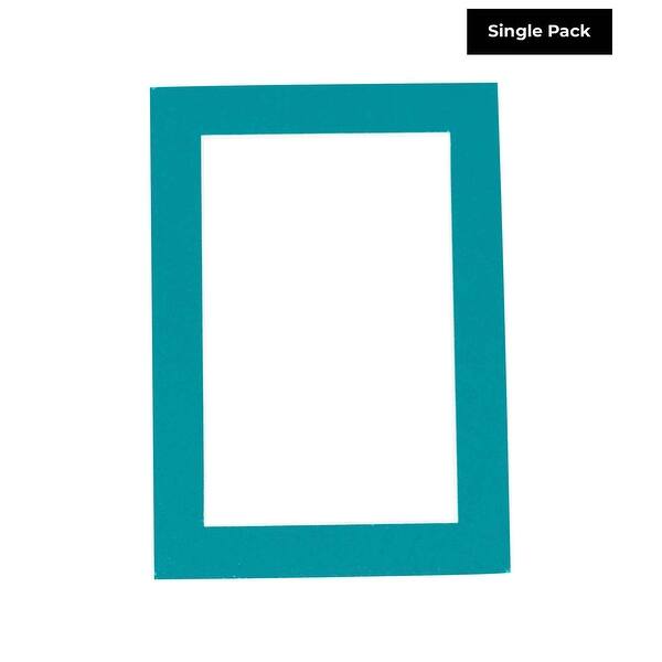 8.5x11 Mat for 11x17 Frame - Precut Mat Board Acid-Free Teal Blue 8 ...