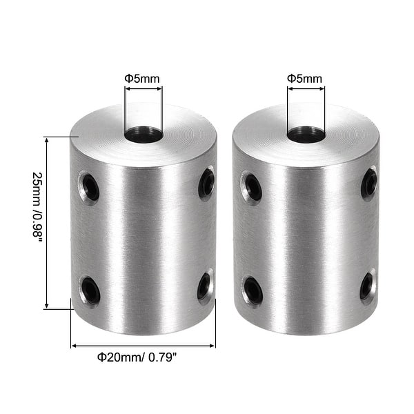 Rigid Coupling 25mm Long 20mm Diameter Aluminum Alloy Shaft Coupler ...