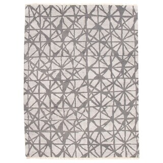ECARPETGALLERY Hand-knotted Tangier Light Grey Wool Rug - 9'0 x 12'0 ...