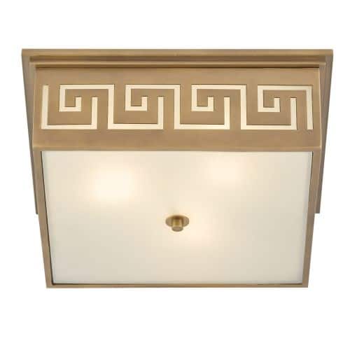 Currey and Company 9999-0009 Greek Key 3 Light Flush Mount Ceiling ...