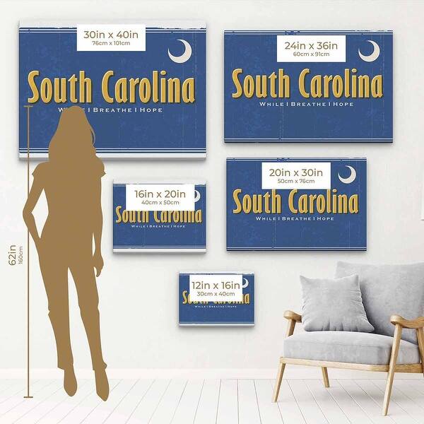 Blue South Carolina Wall Art Canvas 22_a - Bed Bath & Beyond - 39945145