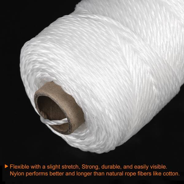 Twisted Nylon Mason Line White 100M/109 Yard 2MM Dia for DIY Projects ...