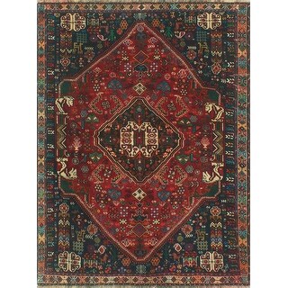 Vintage Distressed Aariz Red/Navy Rug - 4'8" x 6'2" - Bed Bath & Beyond ...