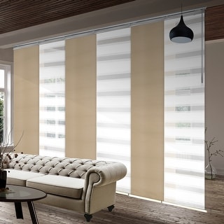 InStyleDesign 6-Panel Single Rail Panel Track Extendable 70"-130"W x 94 ...