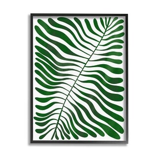 Stupell Abstract Fern Botanical Leaf Framed Giclee Art by Ziwei Li ...