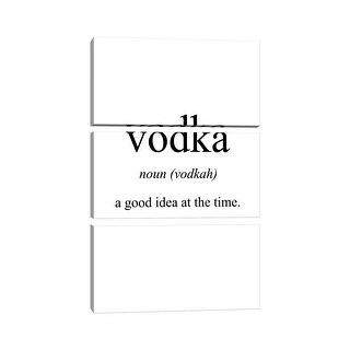 iCanvas "Vodka Meaning" by Pixy Paper 3-Piece Canvas Wall Art Set - Bed ...