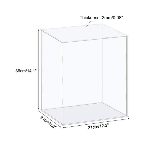 Display Case Box Acrylic Box Transparent Showcase 31x21x36cm for ...