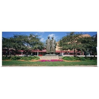 "Low angle view of Mayo brothers statue in a garden, Civic Center ...