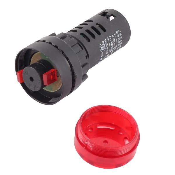 ACDC24V Buzzer Alarm Red LED Accident Signal Indicator Light AD16-22SM - Red, Black - Bed Bath ...