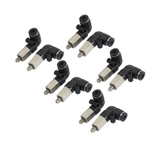 Unique Bargains 10 x Pneumatic 4mm to 5mm Male Thread Elbow Type One ...