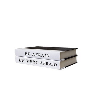 Books Decorative Accessories: Be Afraid Quote Book Stack - Bed Bath ...