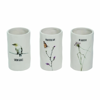 Transpac Small Dol Flora & Fauna Container Set of 3 Spring Home ...