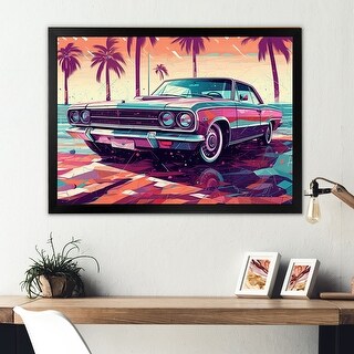 Designart "Pink And Green Exquisite Muscle Cars Ii" Cars Off-Road ...