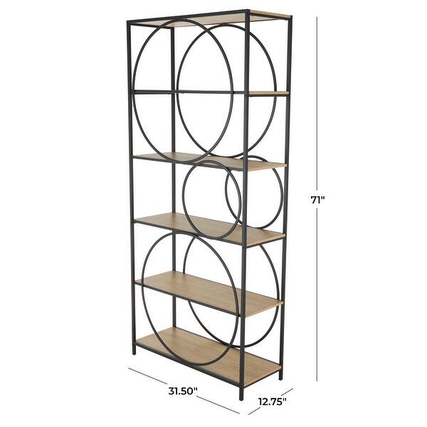 Black Metal Circle Shelving Unit with Black Metal Frame - Bed Bath ...