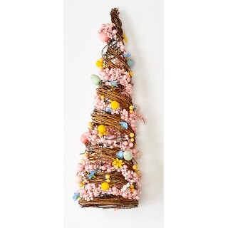 21" Tabletop Twig Tree with Easter Eggs, Berries and Flowers - 21 - Bed ...