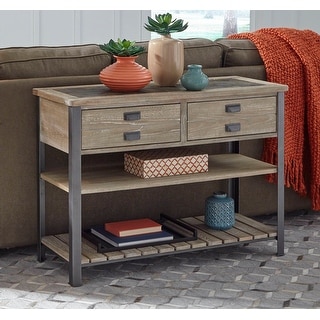 Wood Slate-top Sofa/Media Console Table - Bed Bath & Beyond - 30957875